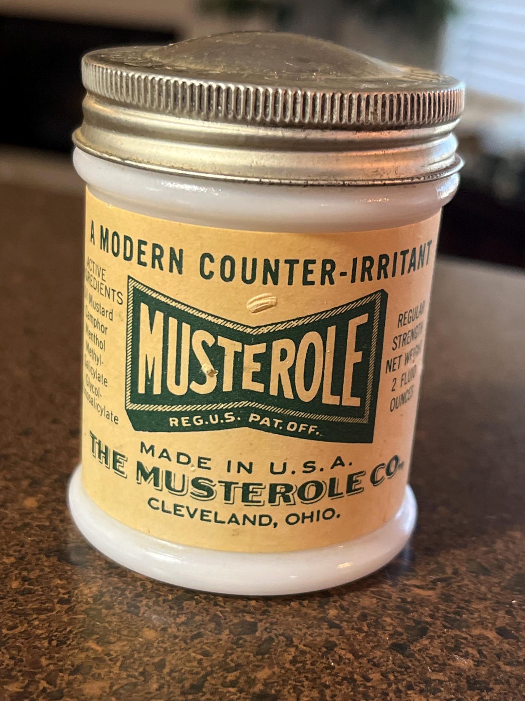 Musterole Milk Glass Jar - Etsy
