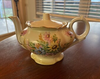 Lefton Teapot Set With Sugar Bowl W Lid and Creamer - Green Heritage ...