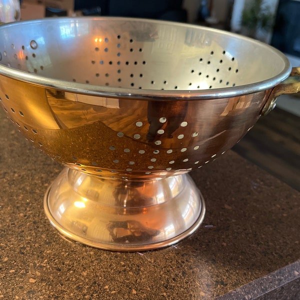 Copper Colander - Etsy
