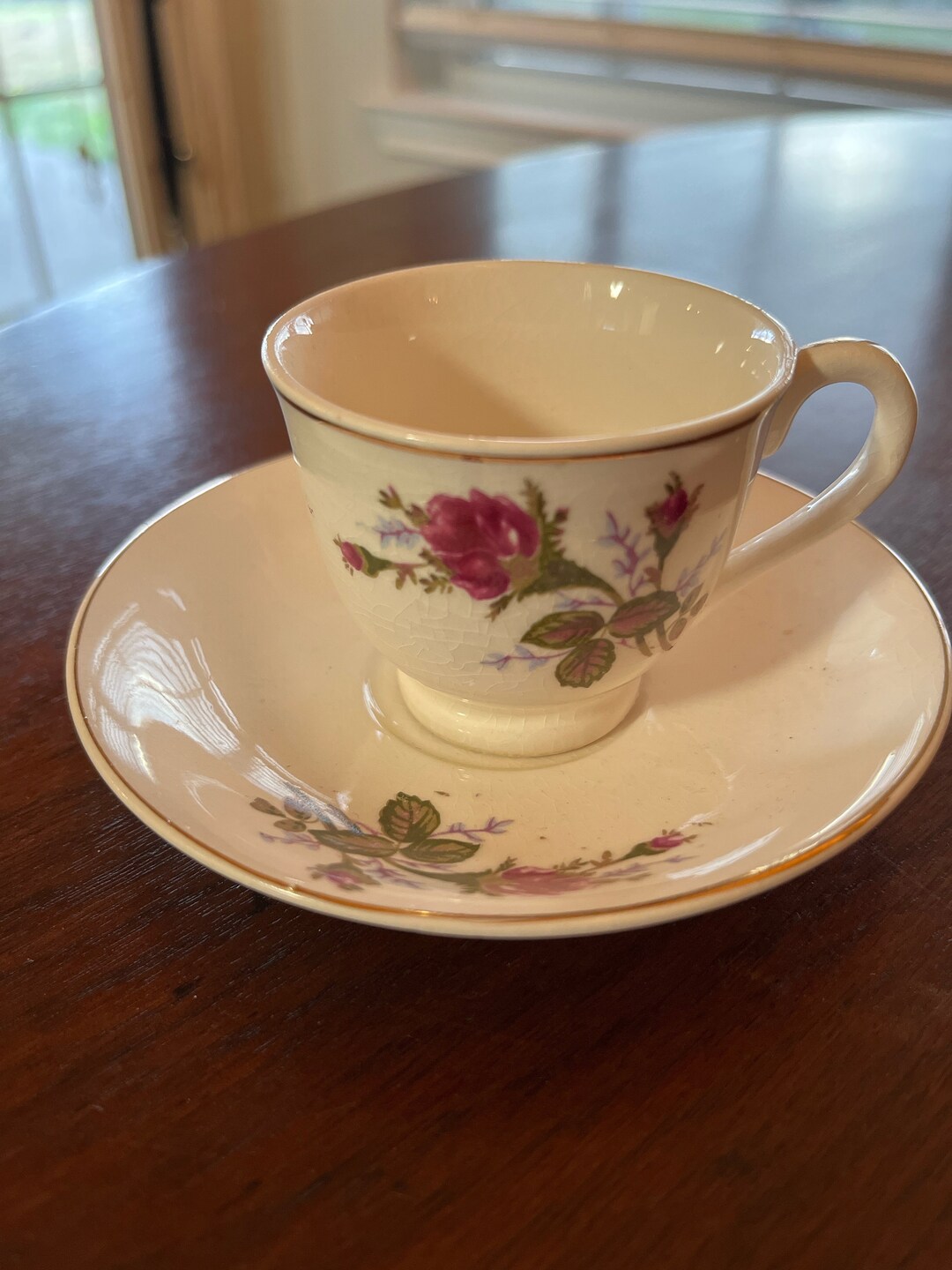 Beautiful and Delicate Rosebud Tea Cup and Saucer - Etsy