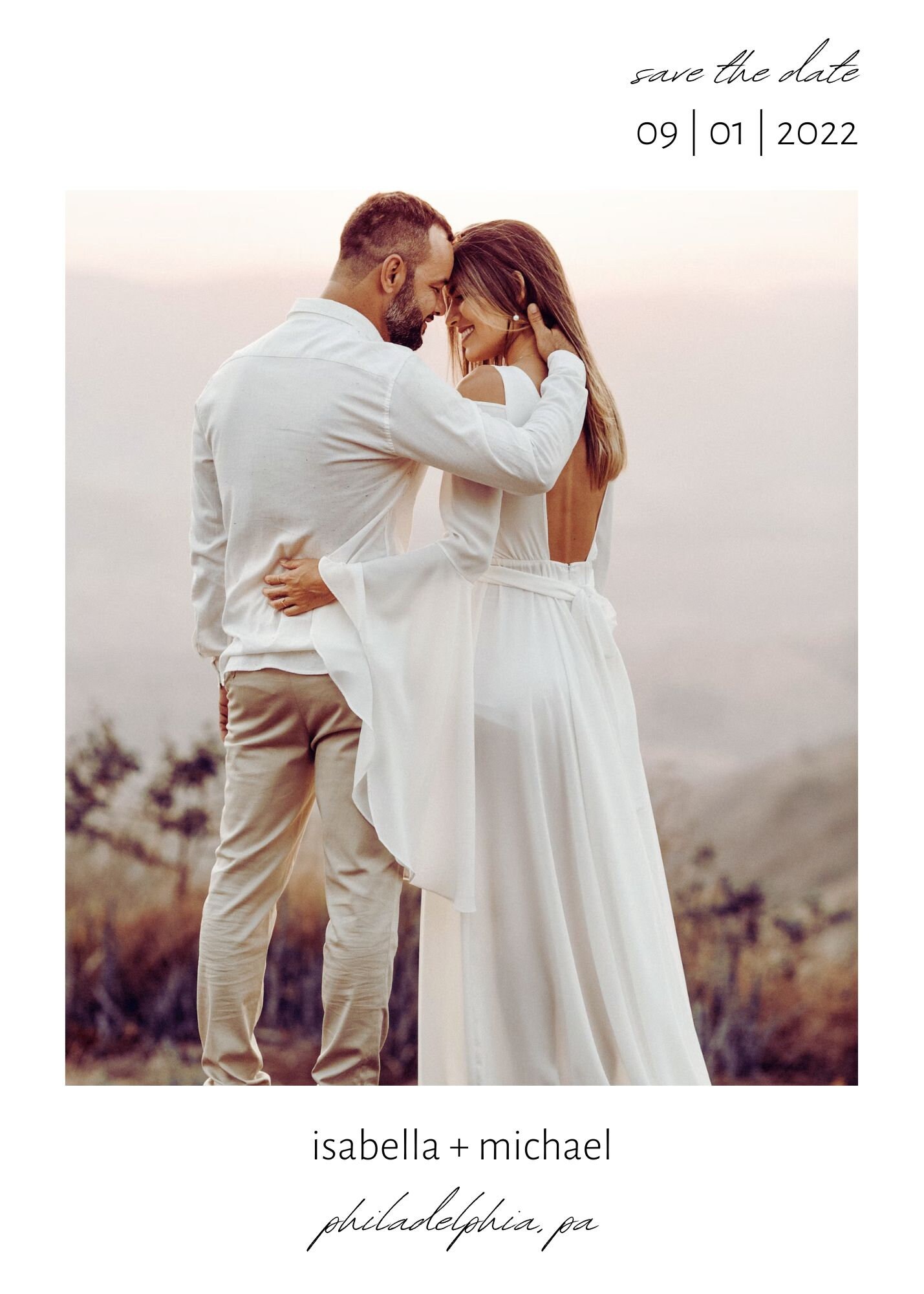 Minimalist & Simple Save the Date, Save the Date Digital Download, Save ...