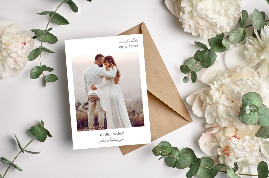 Minimalist & Simple Save the Date, Save the Date Digital Download, Save ...