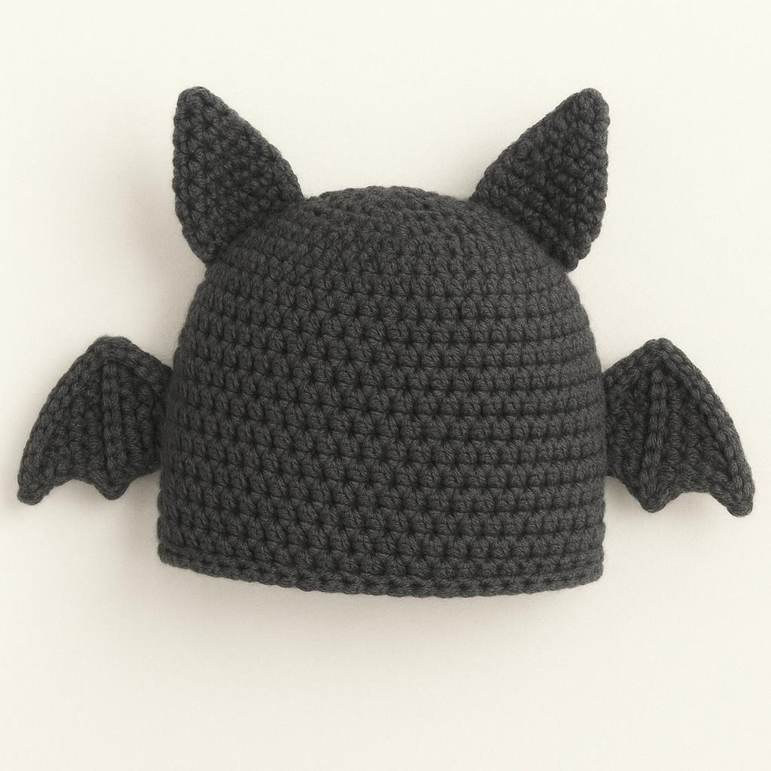 Crochet Bat Hat Pattern: 3D Wings & Ears, Baby to Adult (PDF Download ...