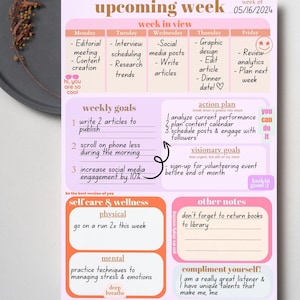 Printable Notepad, Motivational Notepad, Weekly Planner, Instant ...