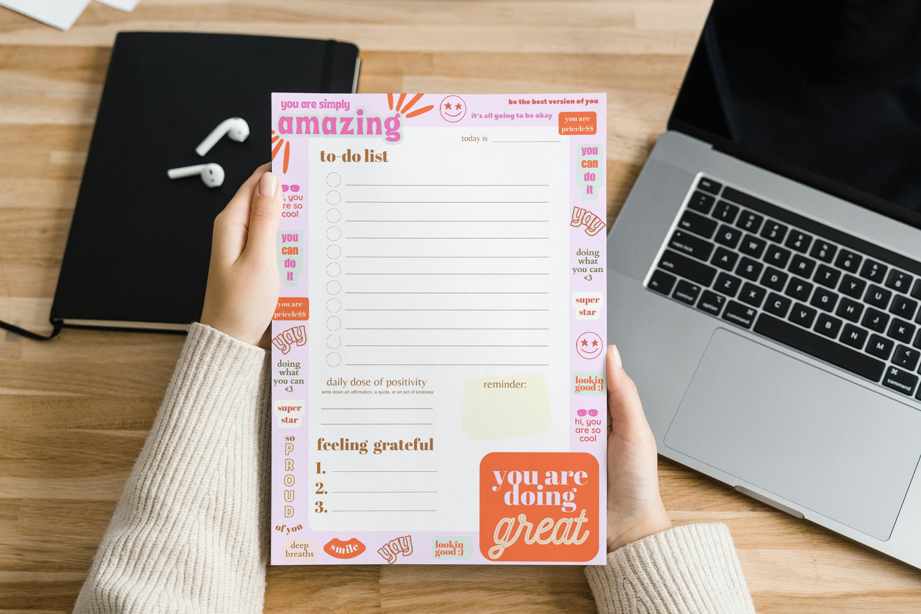 You Are Amazing Notepad, Printable Notepad, Motivational Notepad ...