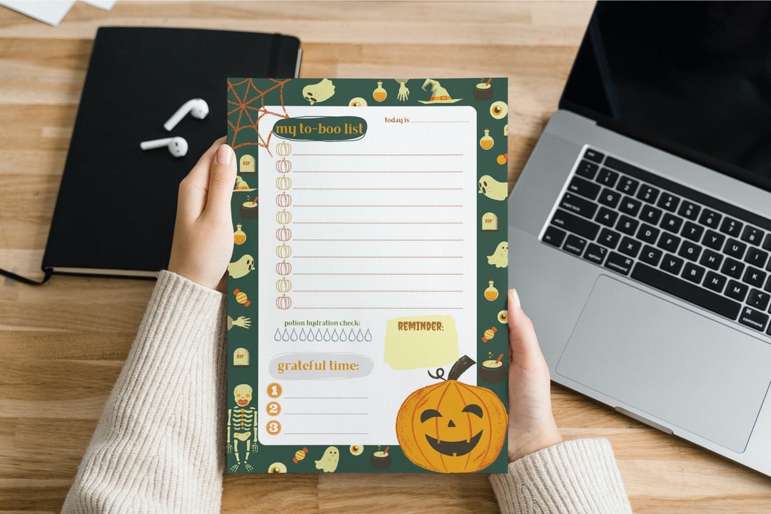 Printable Notepads, Fall Themed To-do List, Halloween Themed To-do List ...
