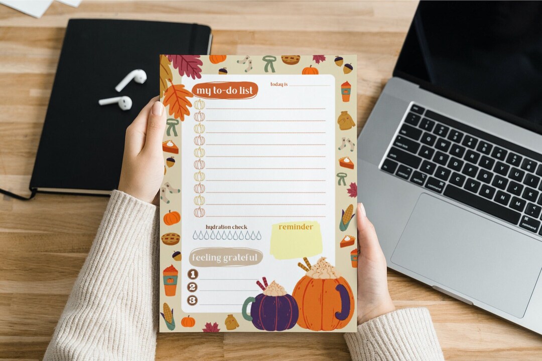 Printable Notepads, Fall Themed To-do List, Digital Download Print ...