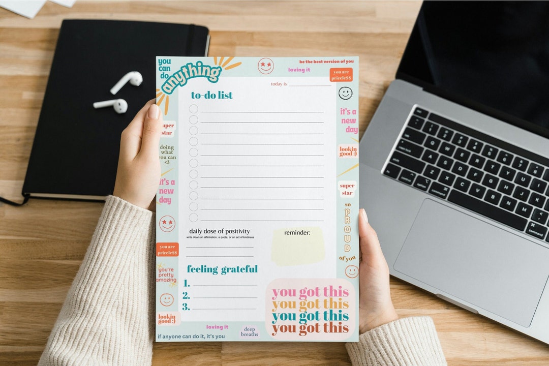 Motivational To-do List Notepad: You Got This Printable (digital ...