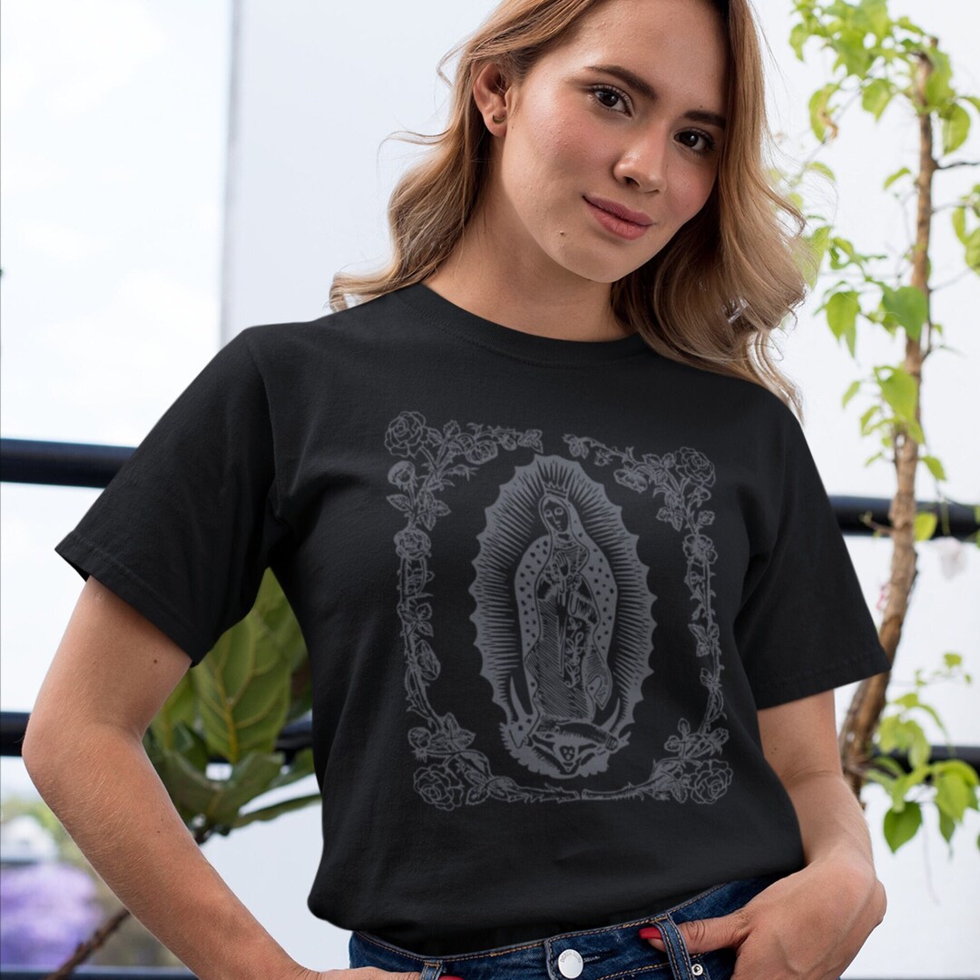 Baritus Catholic T Shirt Our Lady of Guadalupe Organic Cotton - Etsy