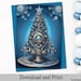 Steampunk Christmas Card, Printable Christmas Card, Holiday Greeting ...