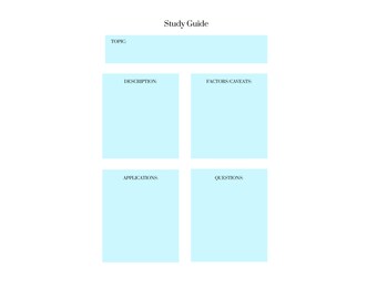 One Page Printable Guide - Etsy