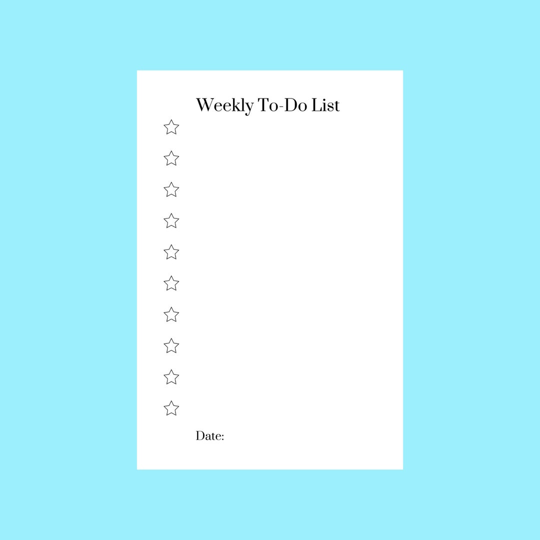 Printable Weekly To-do List Booklet, 104 Pages, Blank Journal With ...