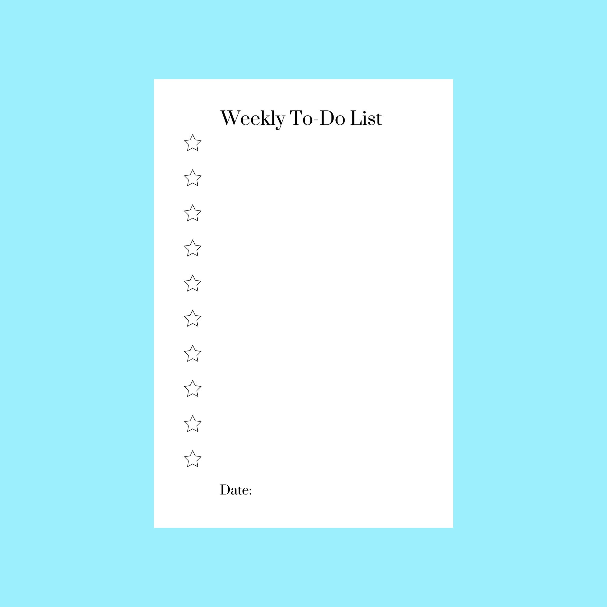Printable Weekly To-do List Booklet, Lined Pages, A4/A5 Letterhead - Etsy