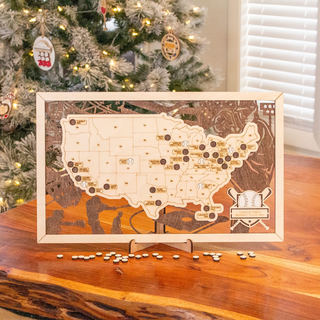 MLB Baseball Stadium Map - Etsy