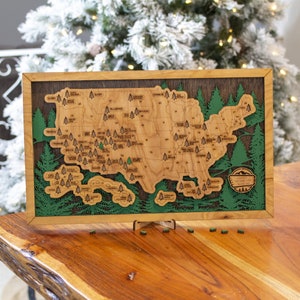 US National Parks Travel Map, Gift for Hikers, Personalized Map, Gift ...