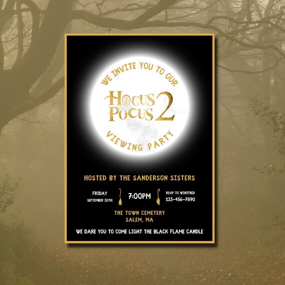 Hocus Pocus 2 Viewing Party Invitation Digital Invite - Etsy