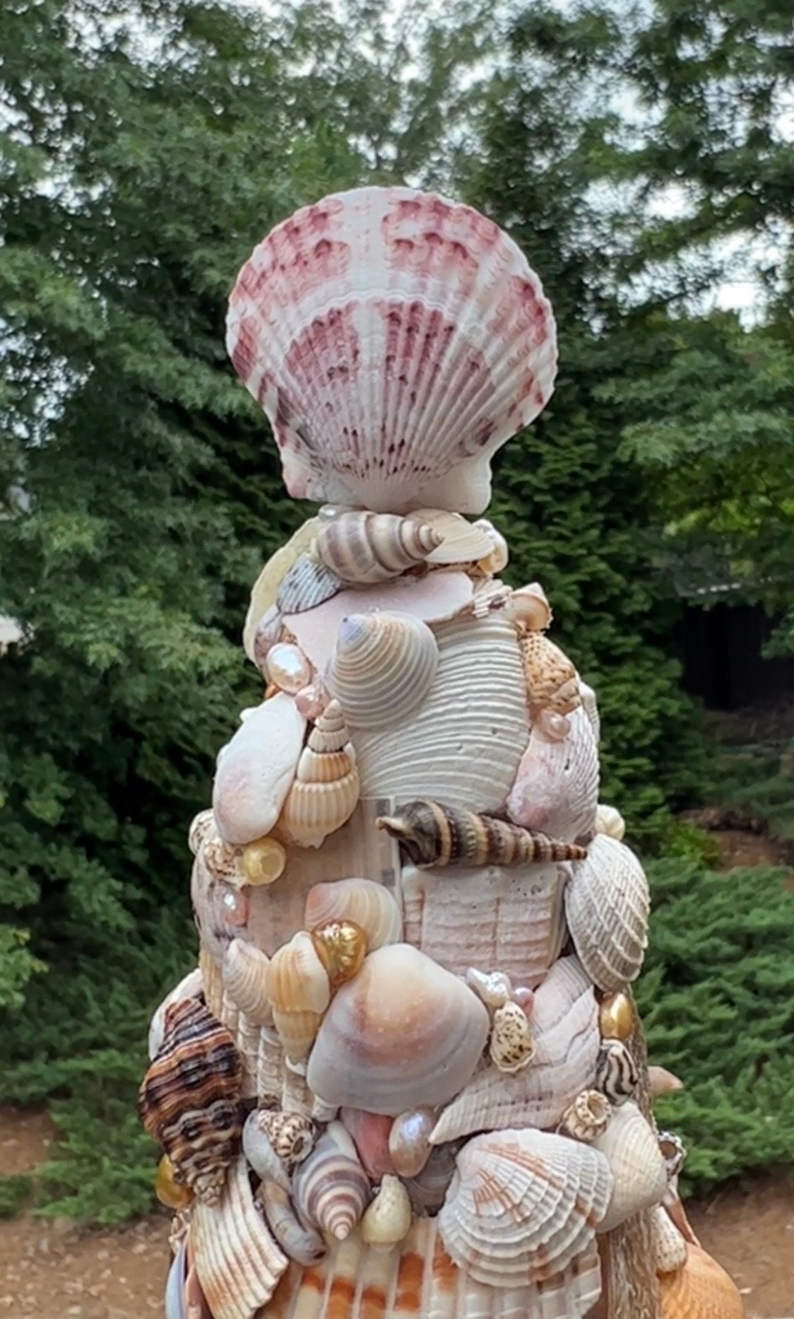 Sea Shell Topiary Christmas Tree/nautical Seaside Beachy - Etsy