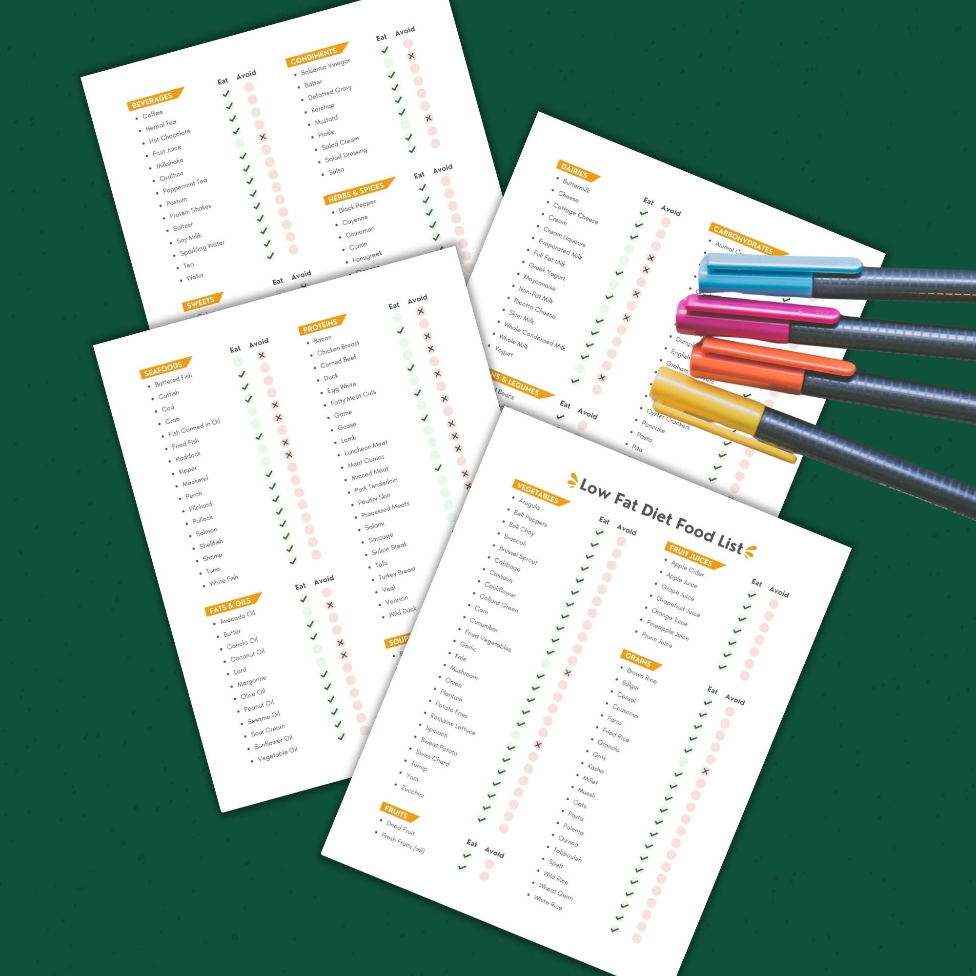 Low Fat Diet, Food List, Low Fat Foods, Grocery List, Healthy Choices ...