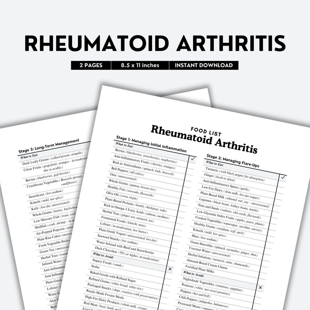 Rheumatoid Arthritis, Food List, RA Foods, Anti Inflammatory Foods ...
