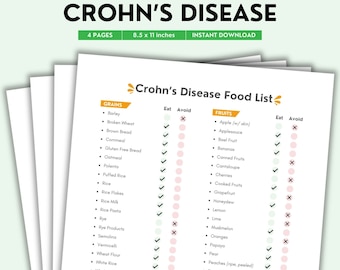 Crohn's Disease, Food Chart, Food List, Grocery List, Foods to Eat ...