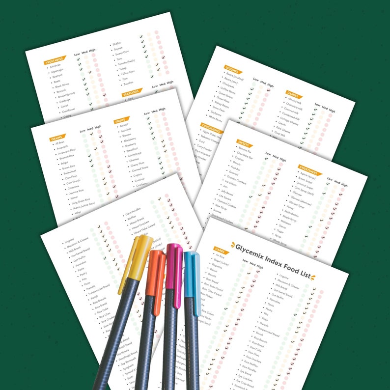 Glycemix Index, Food List, Low GI Foods, High GI Foods, Medium Gi Foods ...