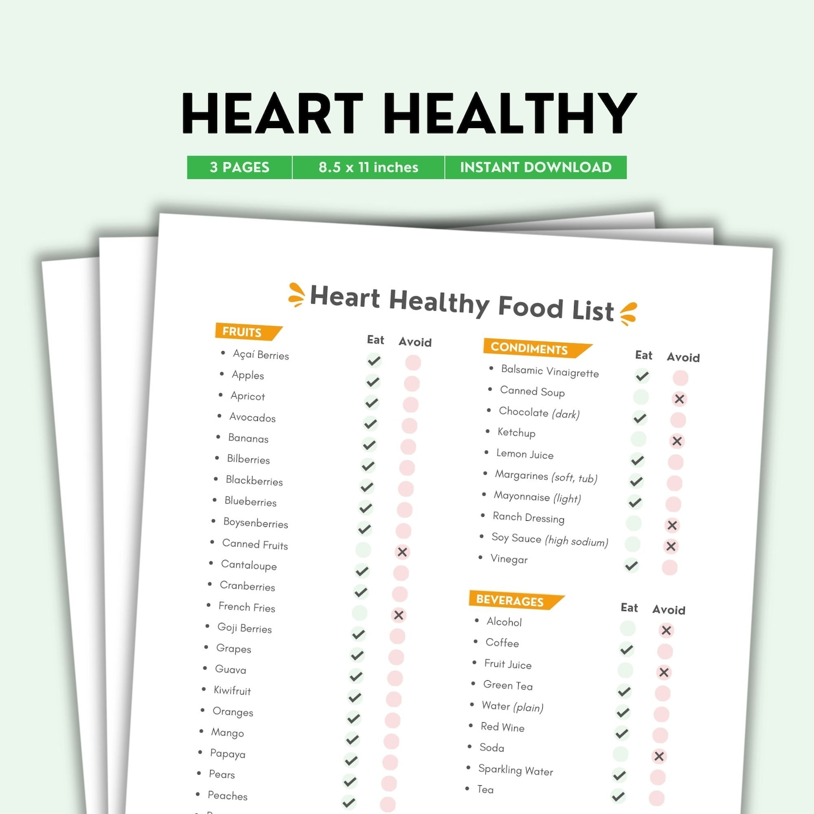 Heart Healthy, Food List, Heart Health, Heart Disease, Food List ...