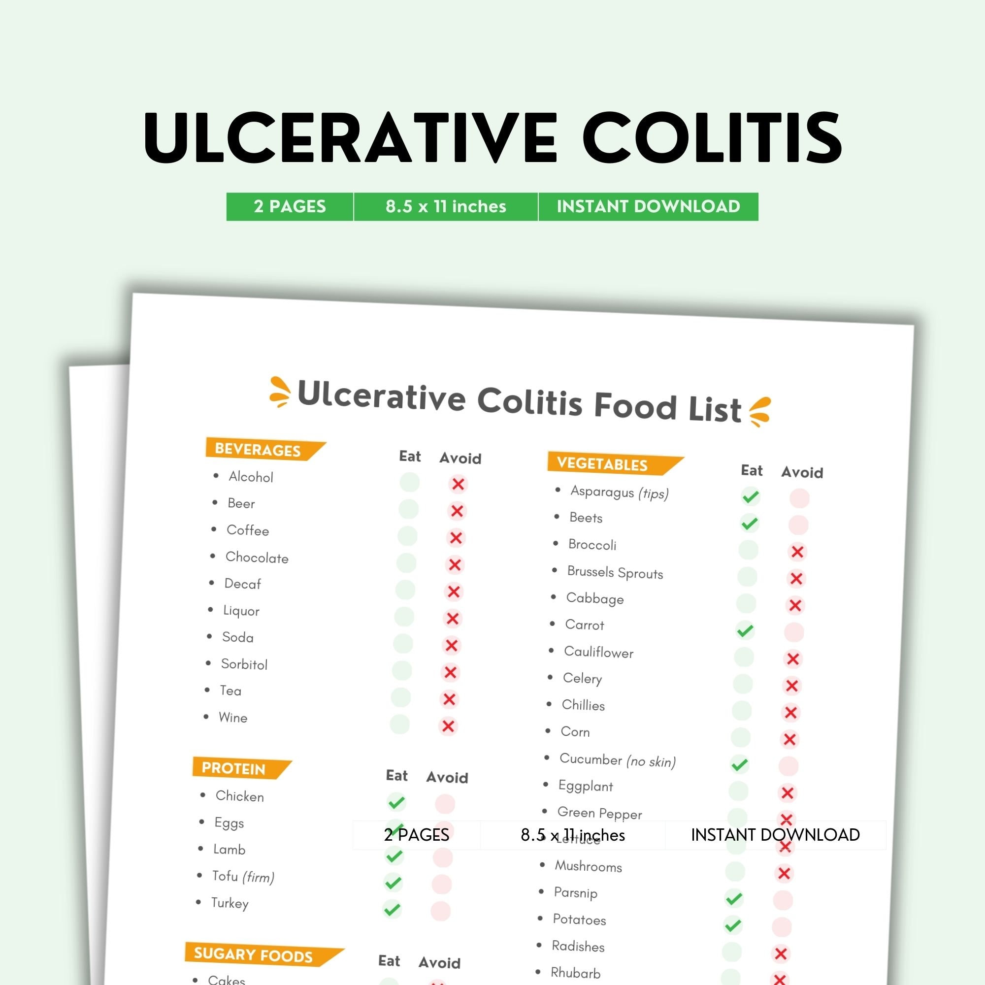 Ulcerative Colitis Food List Shopping List Grocery List Food Guide Healthy Eating Relief