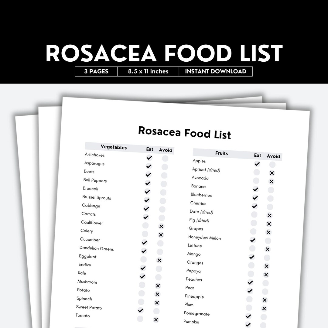 Rosacea Diet, Food List, Foods for Rosacea, Rosacea Nutrition, Rosacea ...