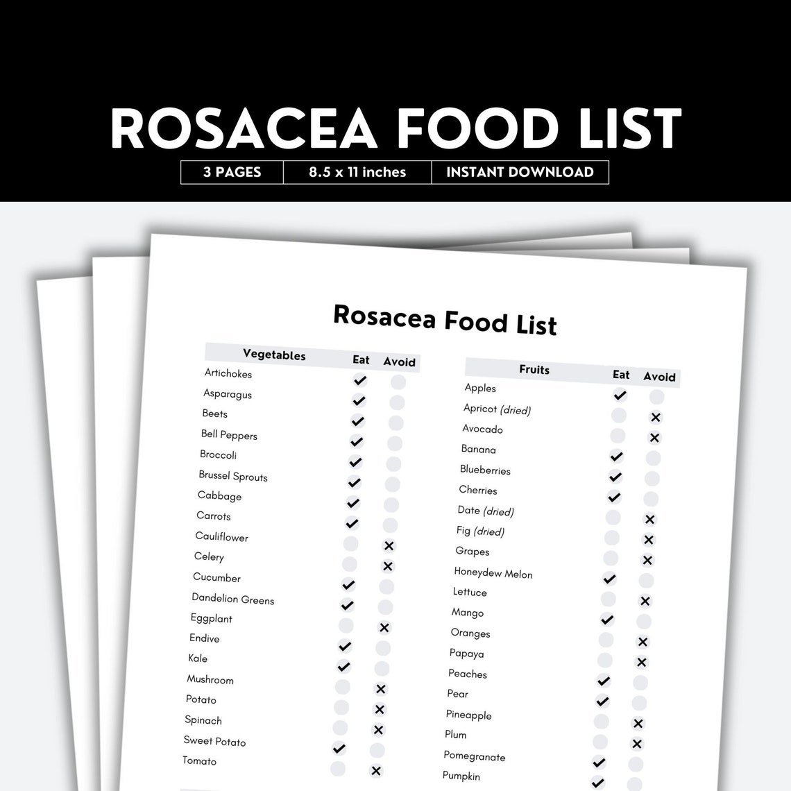 Rosacea Diet, Food List, Foods for Rosacea, Rosacea Nutrition, Rosacea ...