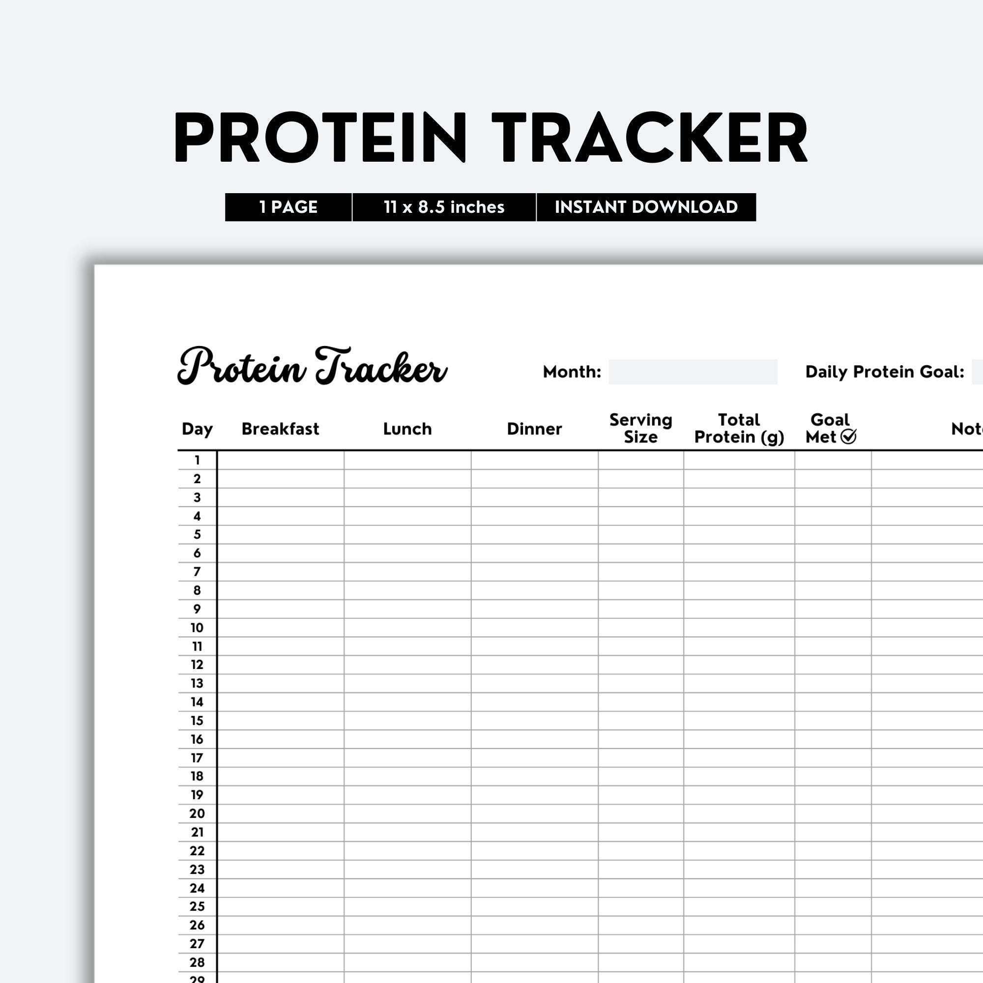 Protein Tracker, Weight Loss, Muscle Building, High Protein Tracker ...