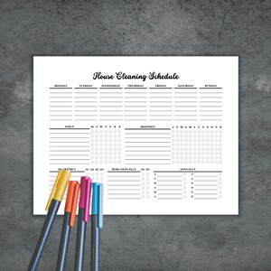 House Cleaning Schedule, Home Cleaning Schedule, Chore Schedule, Daily ...