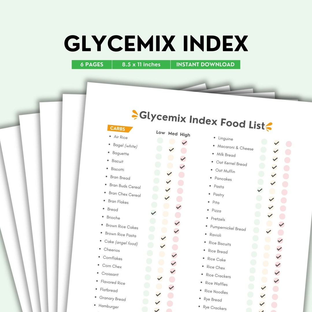 Glycemix Index, Food List, Low GI Foods, High GI Foods, Medium Gi Foods ...