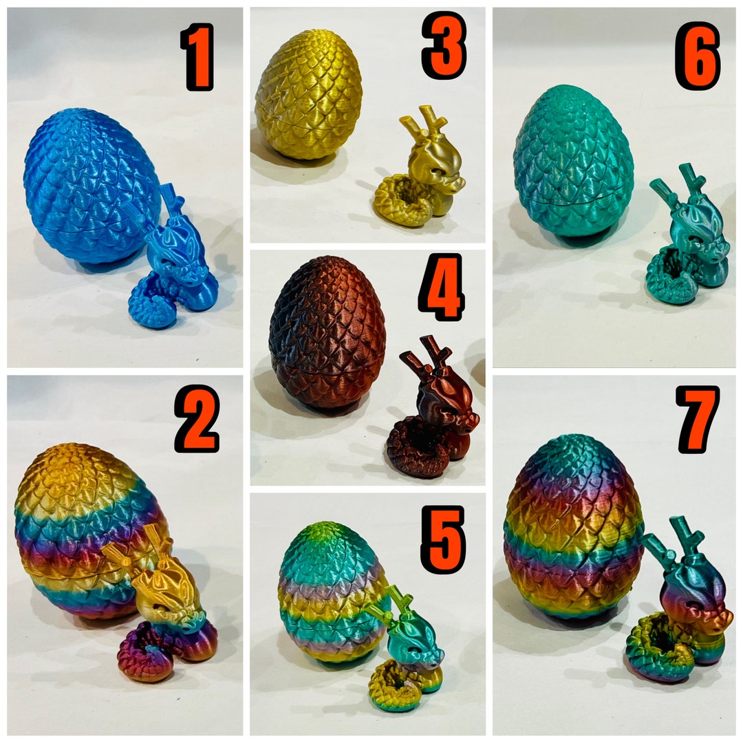 3D Printed Dragon Easter Egg Mini Dragon Valentines Day and Easter ...
