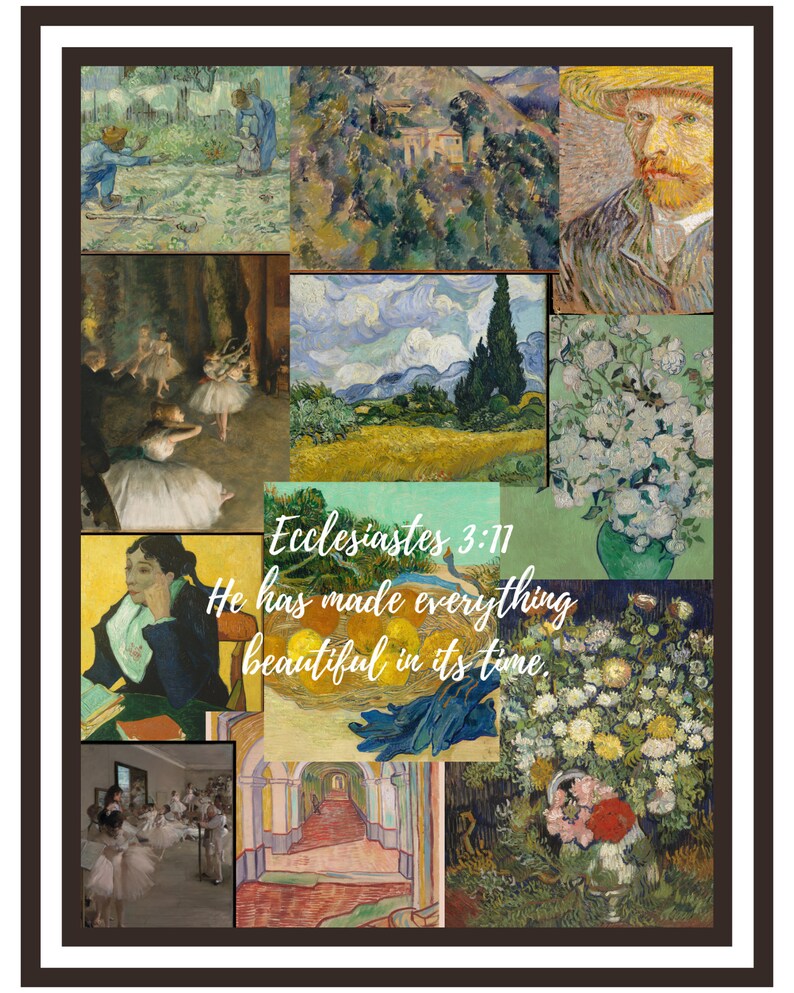 Van Gogh Printable Wall Art Collage | Vintage Home Decor | Digital ...