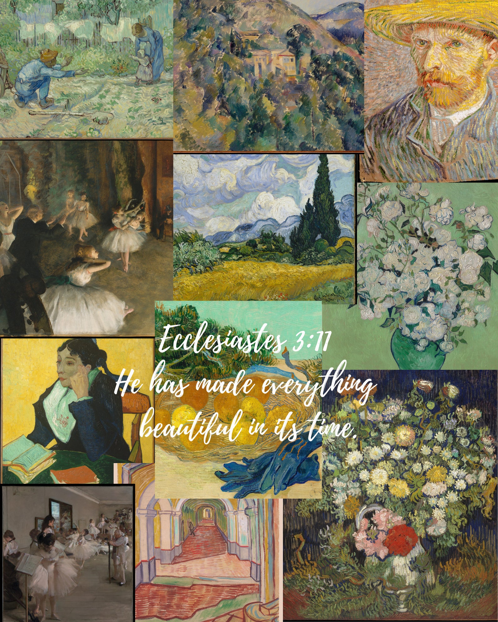 Van Gogh Printable Wall Art Collage | Vintage Home Decor | Digital ...