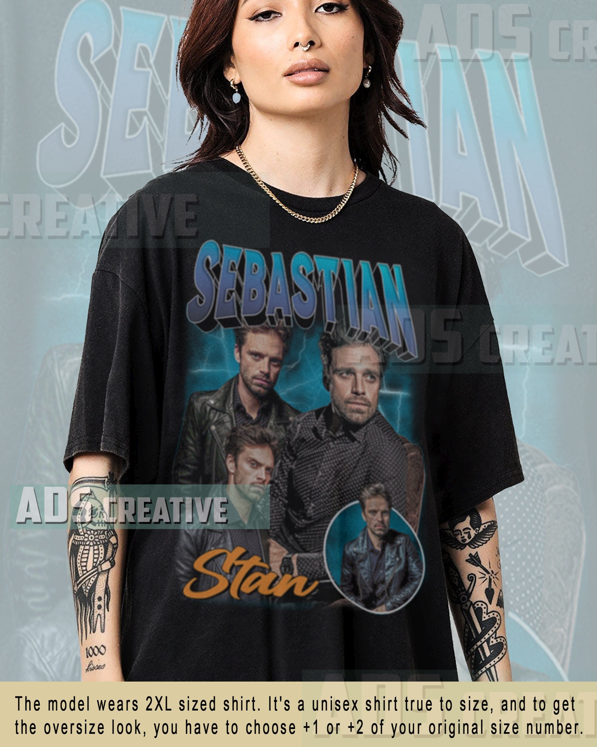 Limited Sebastian Stan Vintage 90s Grapic Tshirts