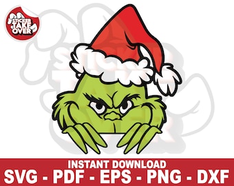 Grinch Fence Peeker Svg - Etsy Canada