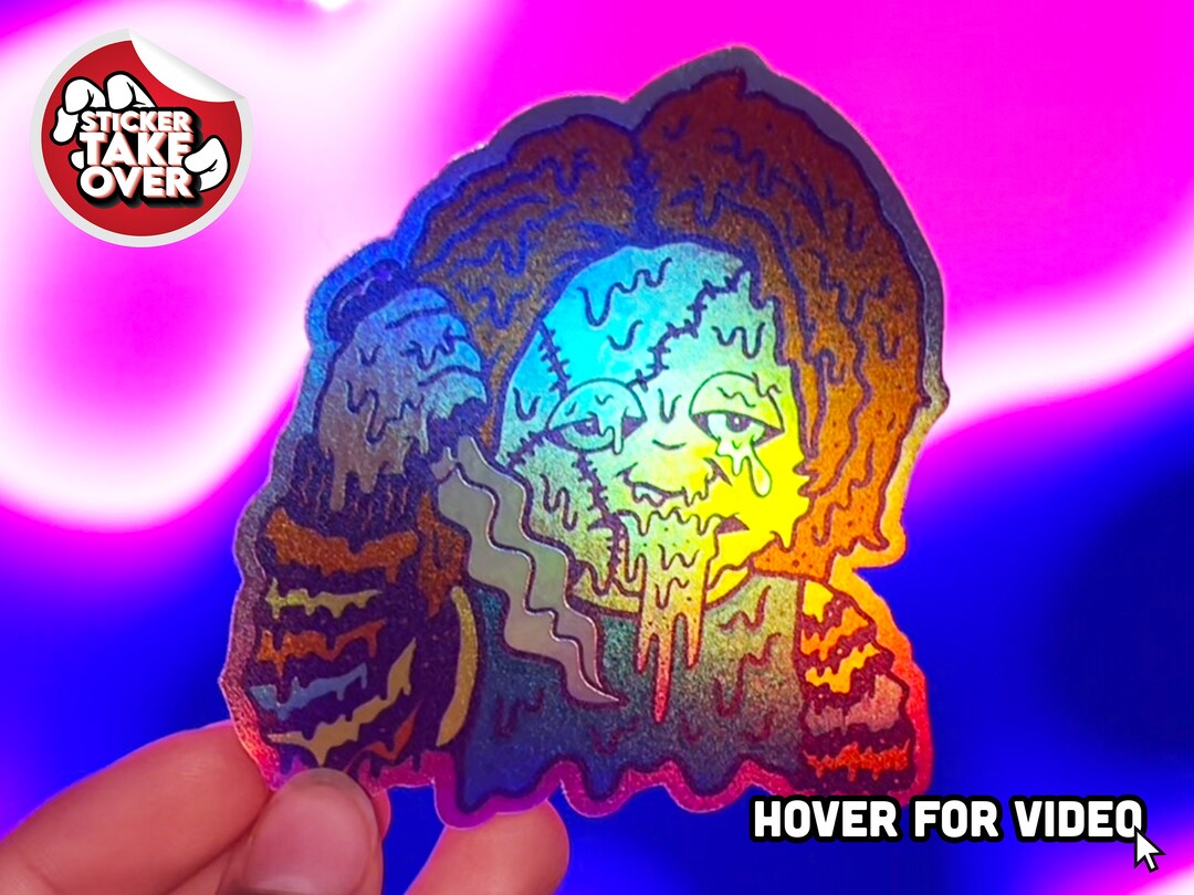 Chucky Holographic Drippy Sticker Waterproof Changes - Etsy