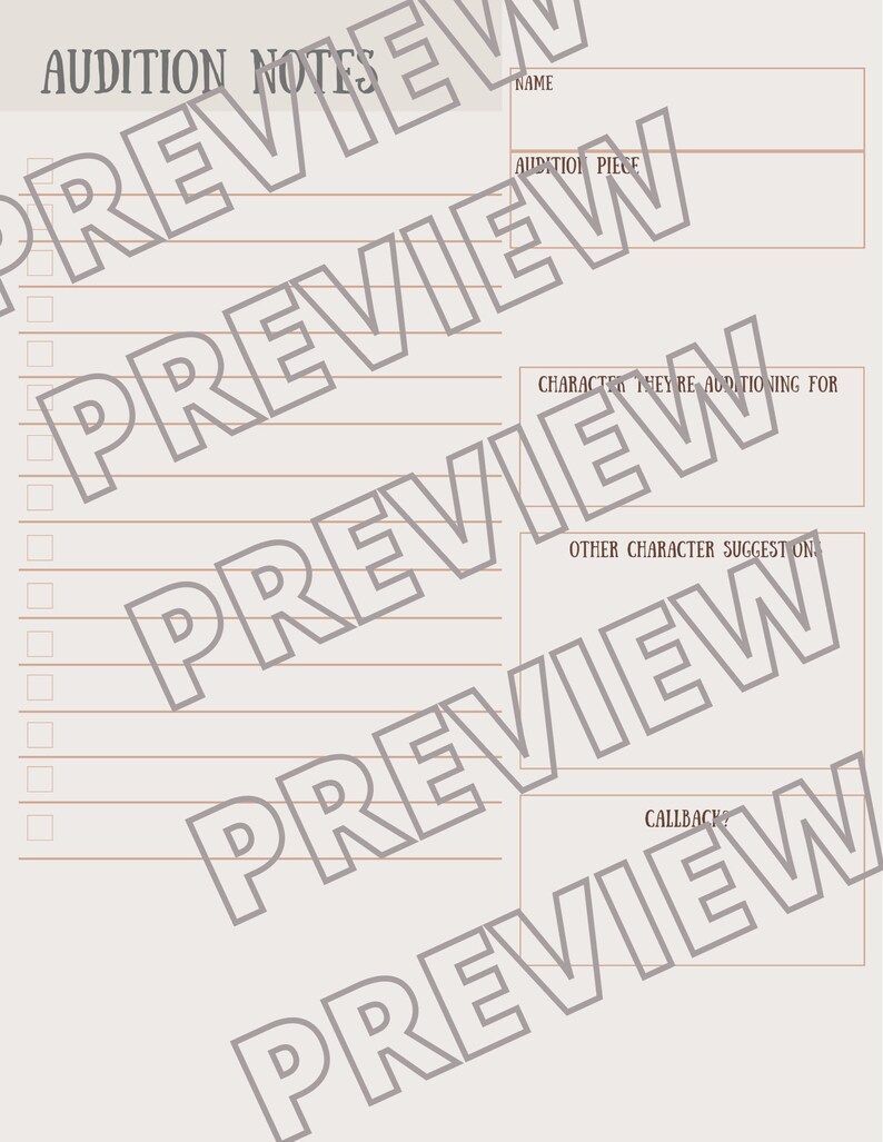 Drama/theatre Notes Bundle for Director and Actor - Etsy