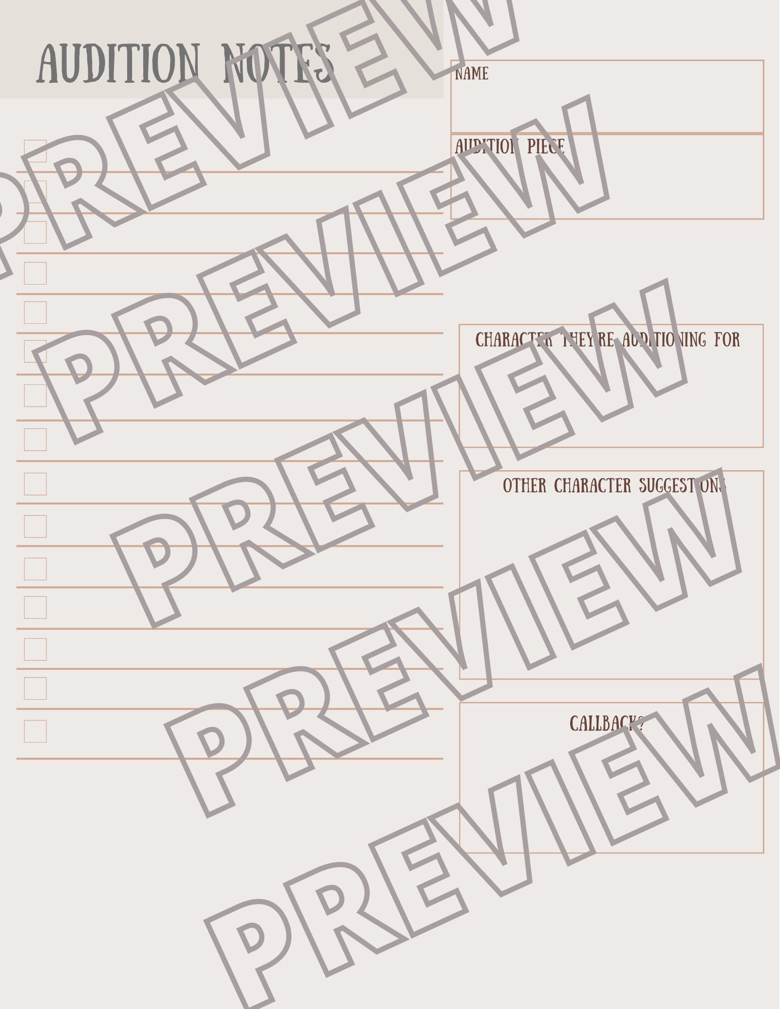 Drama/theatre Notes Bundle for Director and Actor - Etsy