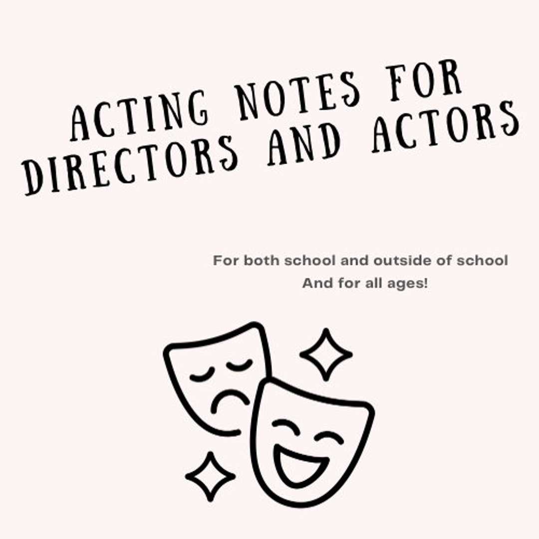 Drama/theatre Acting Notes for Director and Actor - Etsy