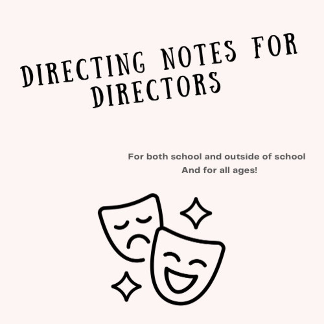 Drama/theatre Directing Notes for Directors - Etsy