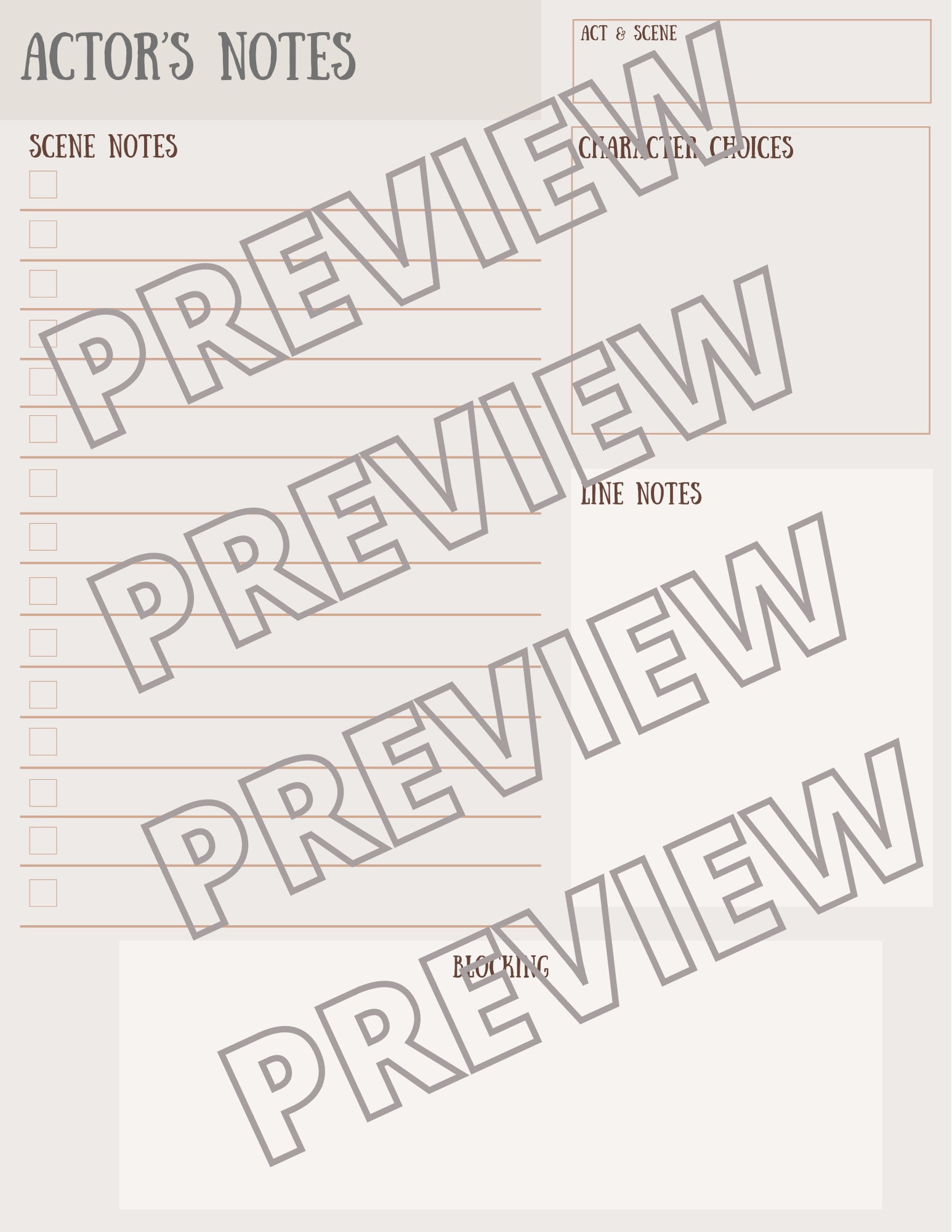 Drama/theatre Notes Bundle for Director and Actor - Etsy