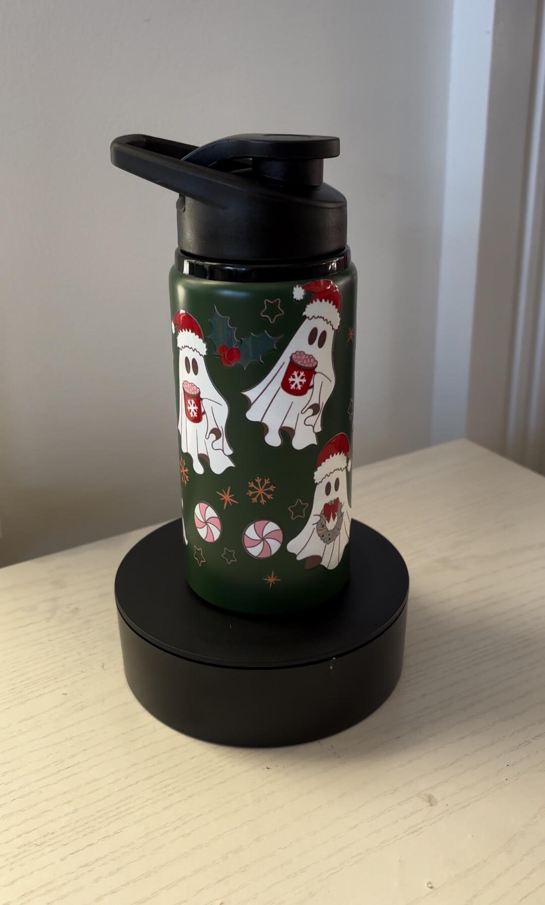 Christmas Ghost Water Bottle 17 Oz Water Bottle Christmas Ghost Kids ...