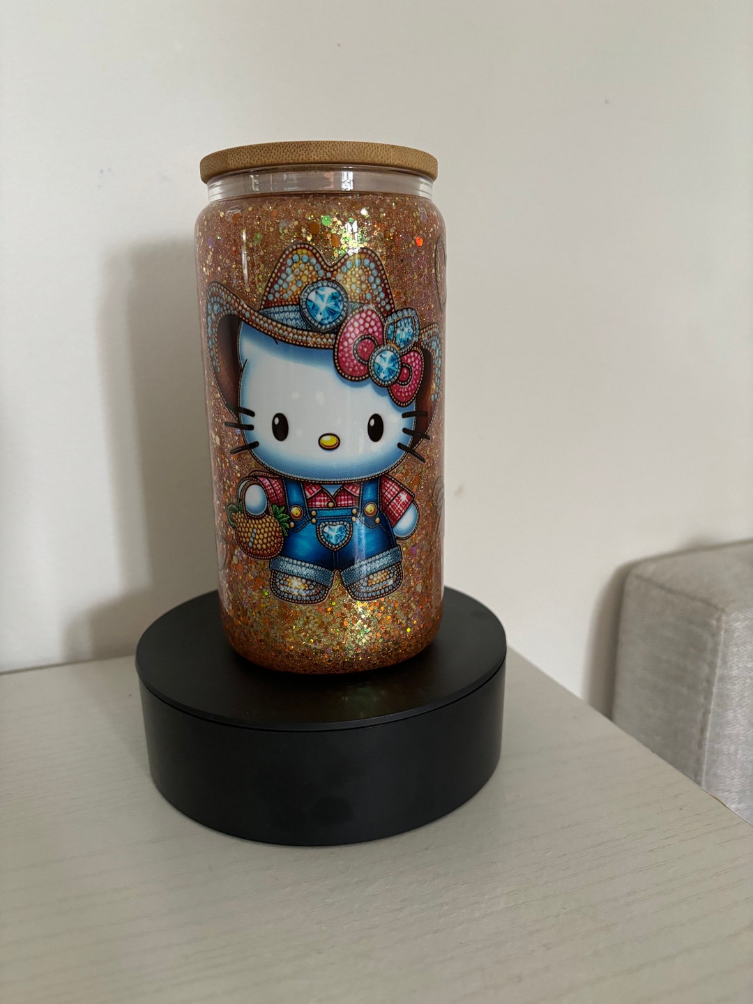 Cowboy Hello Kitty 16 Oz Snowglobe Cup - Etsy