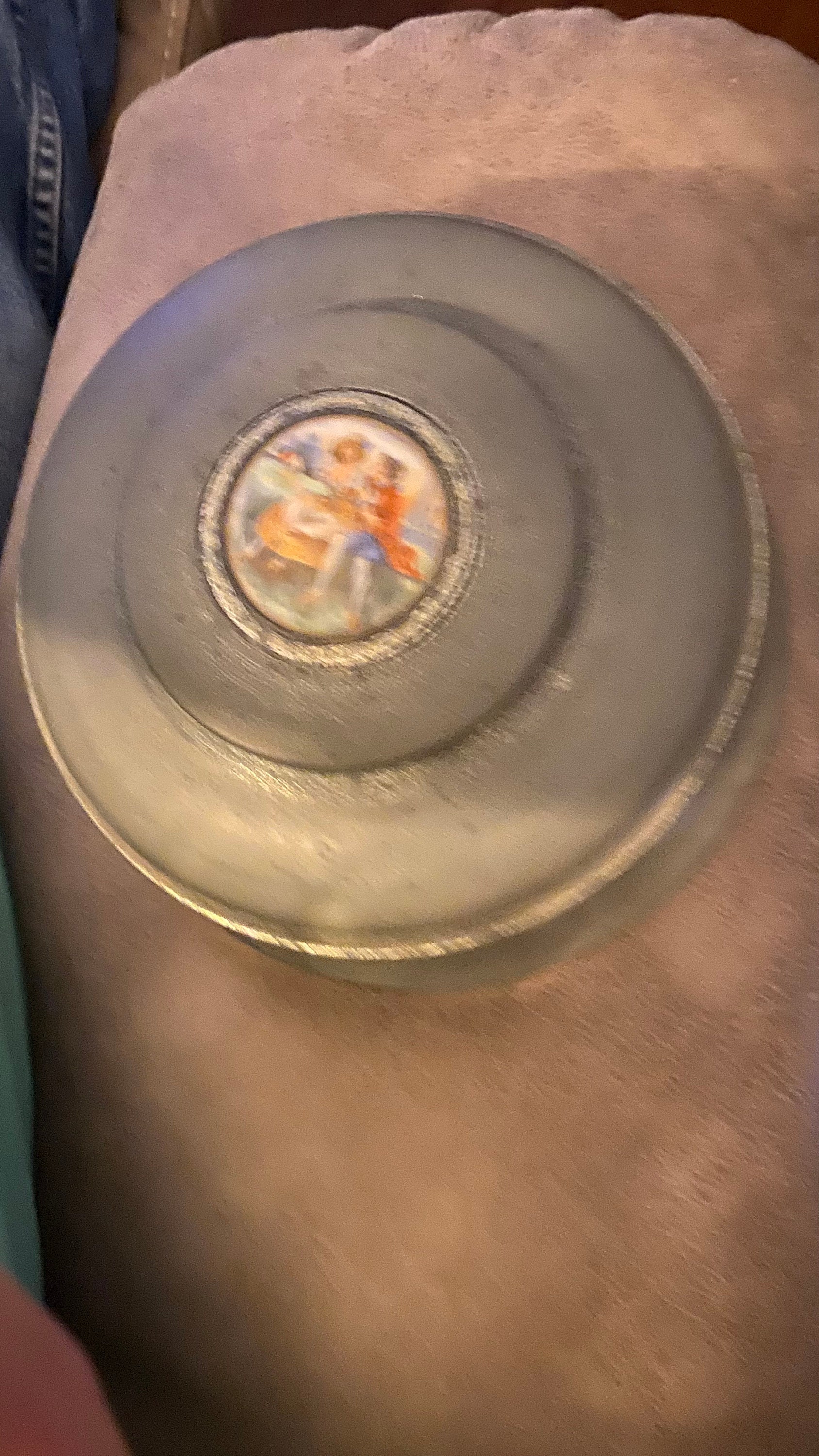 Vintage Large Round Aluminum Jewelry Music Box With A 3 - Etsy