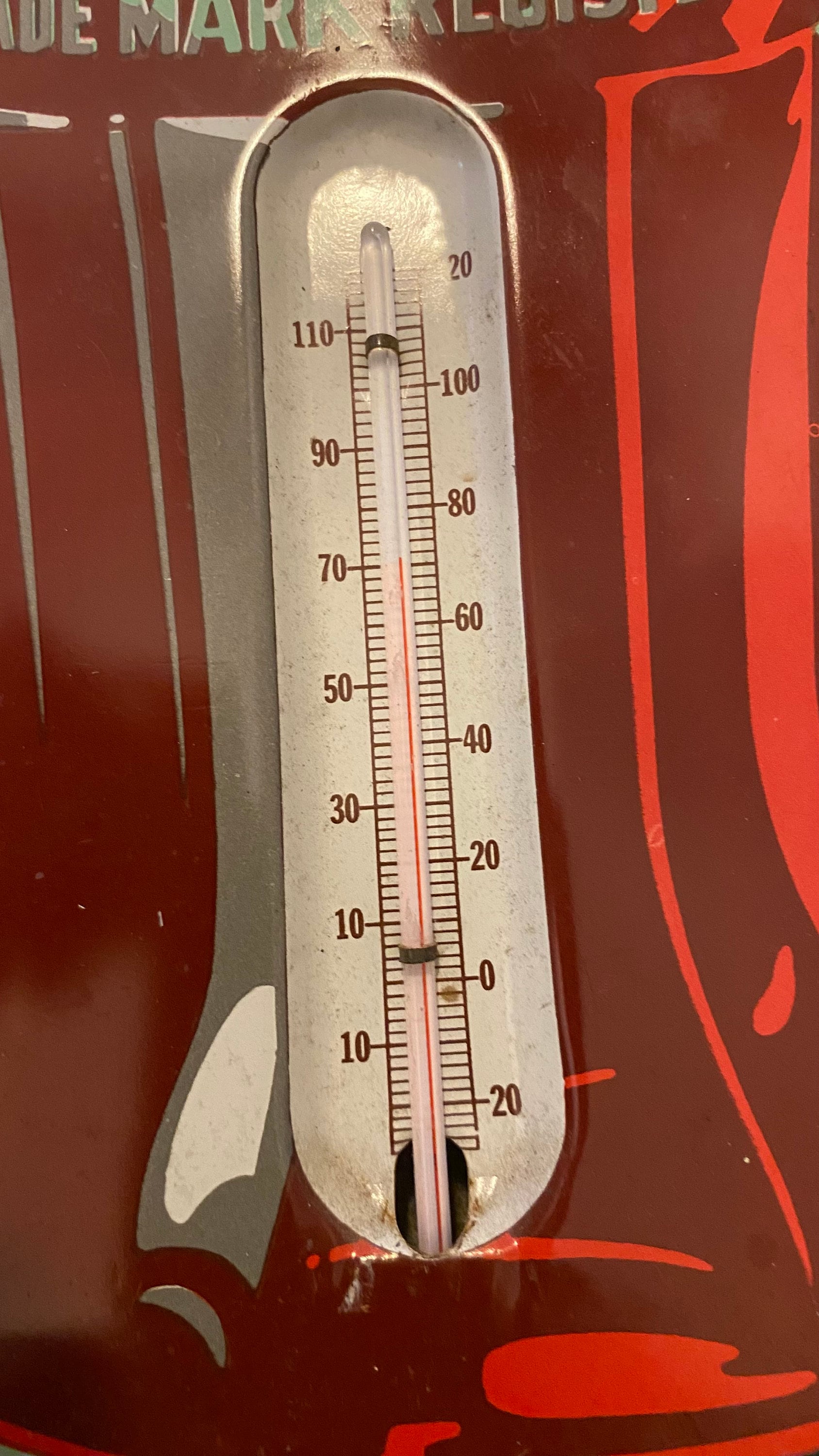 Vintage 1950s 17 X 5 Flat Tin Bottle Coca-cola Thermometer - Etsy