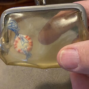 Vintage Rare 1940’s-1960’s?? Clear Plastic Coin Purse Which is Yellowed ...