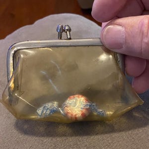 Vintage Rare 1940’s-1960’s?? Clear Plastic Coin Purse Which is Yellowed ...