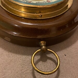Vintage 1950’s?? “SELSI” Germany Wood Wall Hanging Barometer. Wood is 5 ...